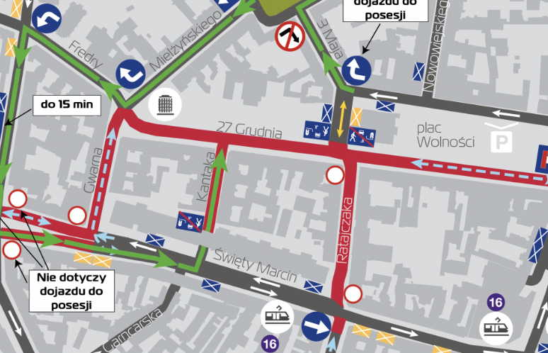 Od dziś utrudnienia w centrum. Nie wiadomo, w jakich godzinach